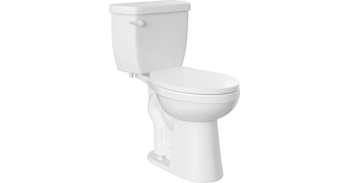 PROFLO PFCT103HEWH Jerritt 1.28 GPF Two Piece Elongated Chair Height ...