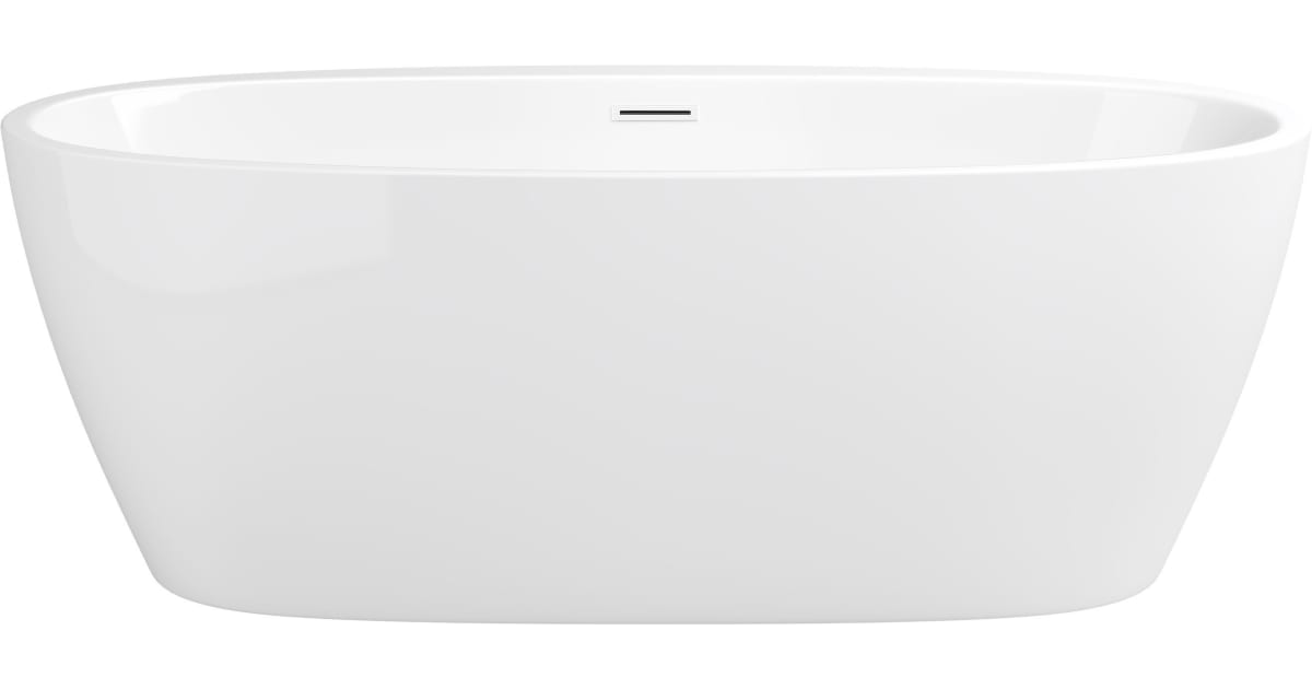 PROFLO PFFSO6731WH Cornwall 67" Free Standing Acrylic Soaking Tub with ...