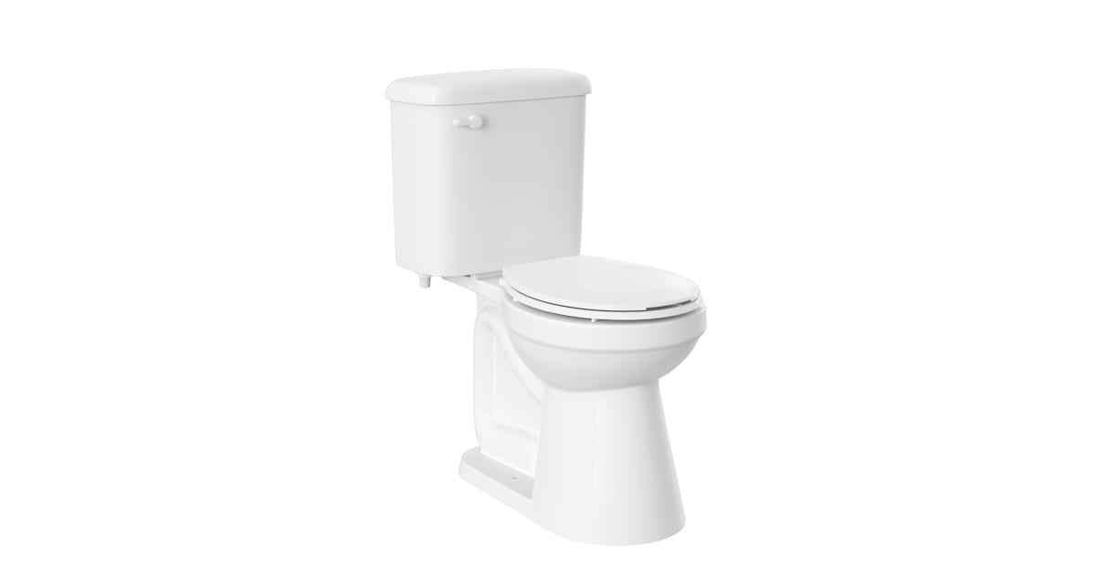 PROFLO PFGLC112UHEAWH 0.8 GPF Round Toilet with Left Hand Lever ...