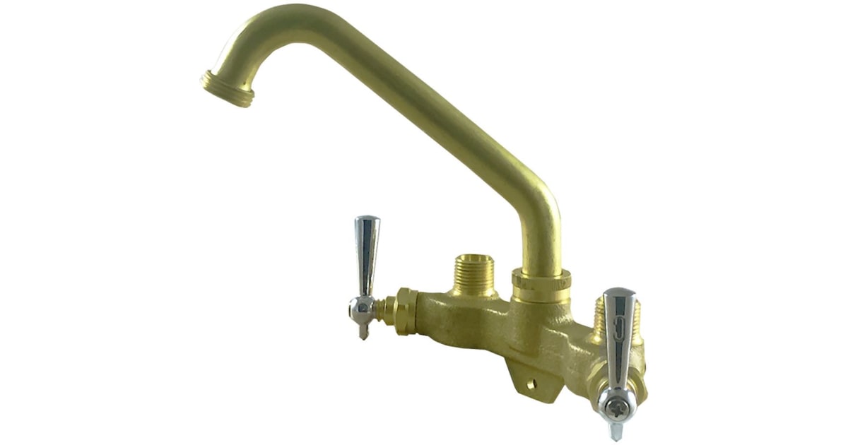 PROFLO PFLFWP3002 4 GPM Deck Mounted Double Handle Laundry Faucet ...