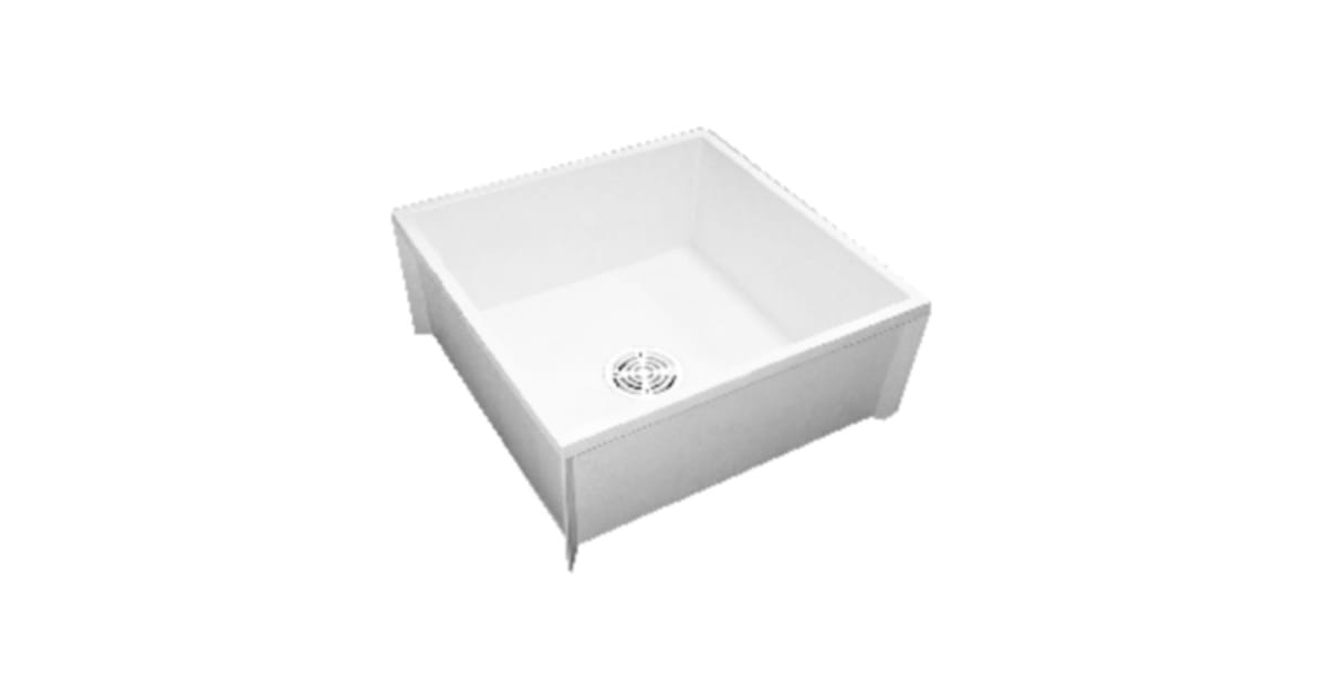 PROFLO PFMB2424S 24" X 24" Floor Mounted Mop Service Sink with Integral ...