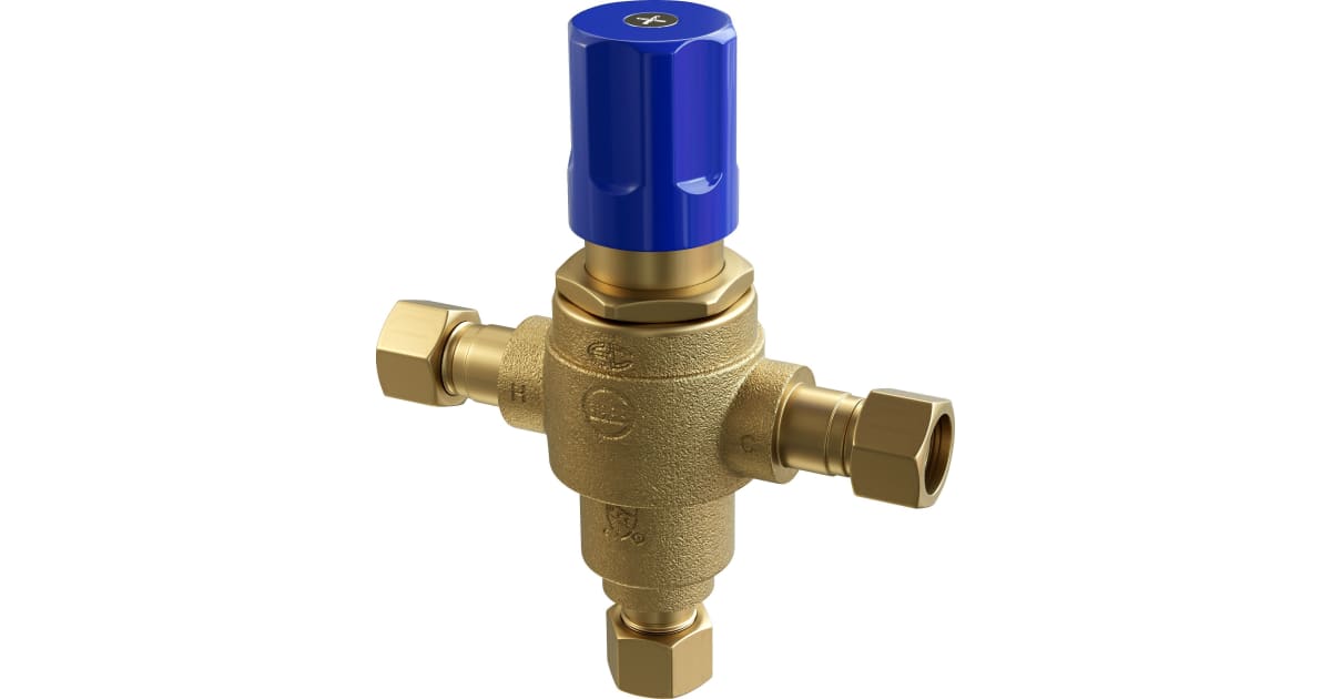 PROFLO PFMVTS38 3/8" Thermostatic Mixing Valve - Single Outlets ...