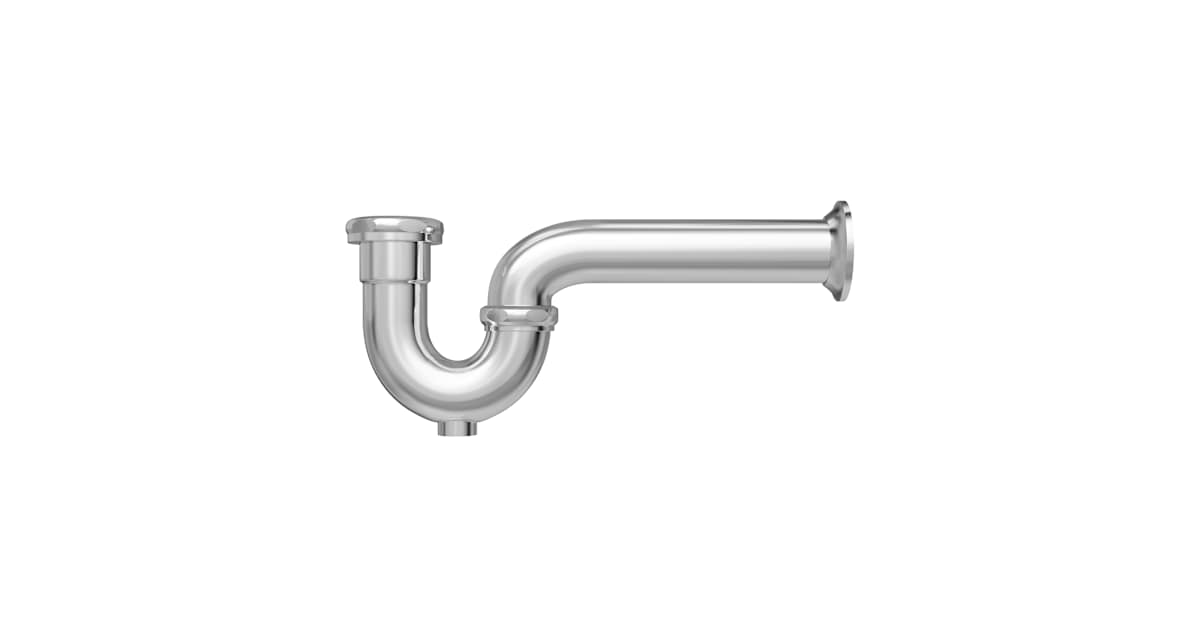 PROFLO PFPTB106 10-3/8" Adjustable Tubular P-Trap with Cleanout (1-1/4 ...
