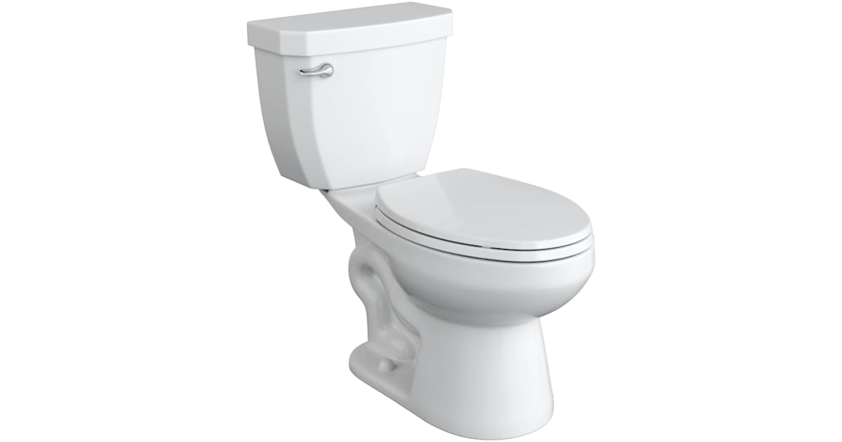 PROFLO PFREC212HEWH Reston 1.28 GPF Two Piece Elongated Toilet with ...