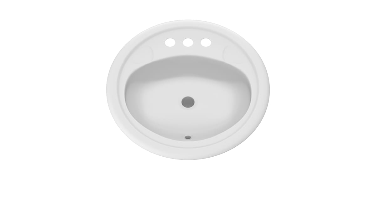 PROFLO PFS194RWH Getchell 19" Circular Enameled Steel Drop In Bathroom ...