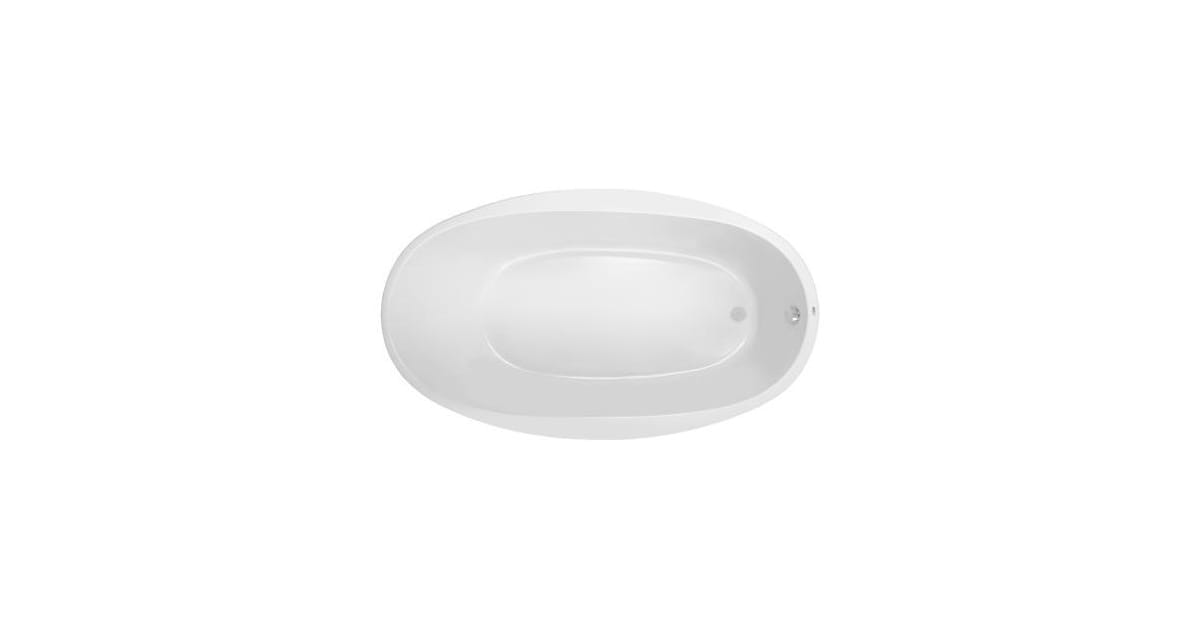 PROFLO PFS7040BS Lansford 70" x 40" Drop In Acrylic Soaking Tub with ...