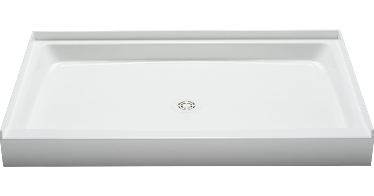 PROFLO PFSB5434WH Morenci 54" x 34" Rectangular Shower Base with Single ...