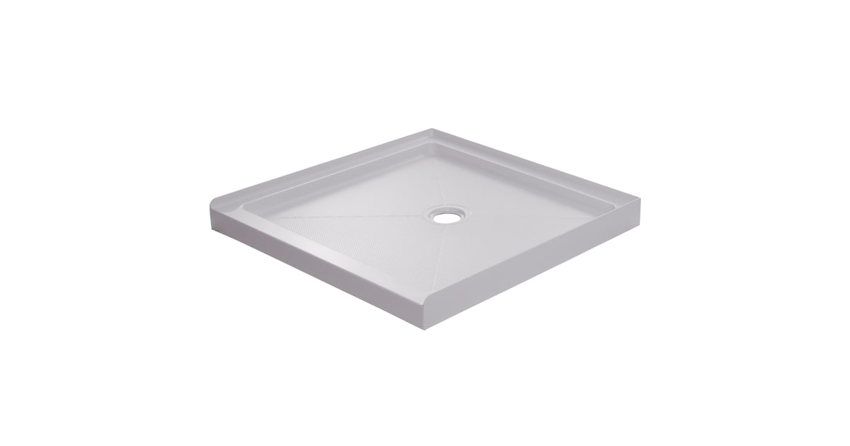 PROFLO PFSBA4848WH Hammond 48" x 48" Square Shower Base with Single ...