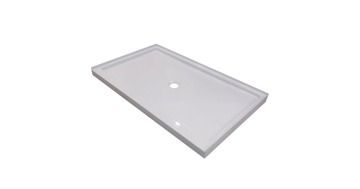 PROFLO PFSBA6032CWH Hammond 60" x 32" Rectangular Shower Base with ...