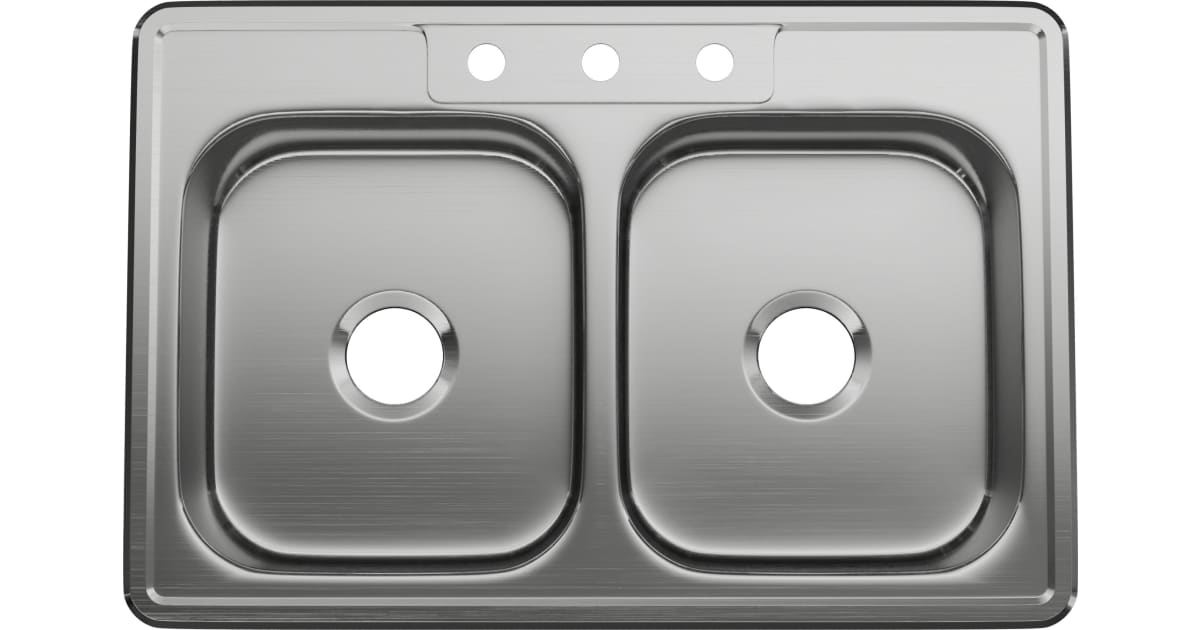 PROFLO PFSR332273A Bealeton 33" Drop In Double Basin Stainless Steel ...