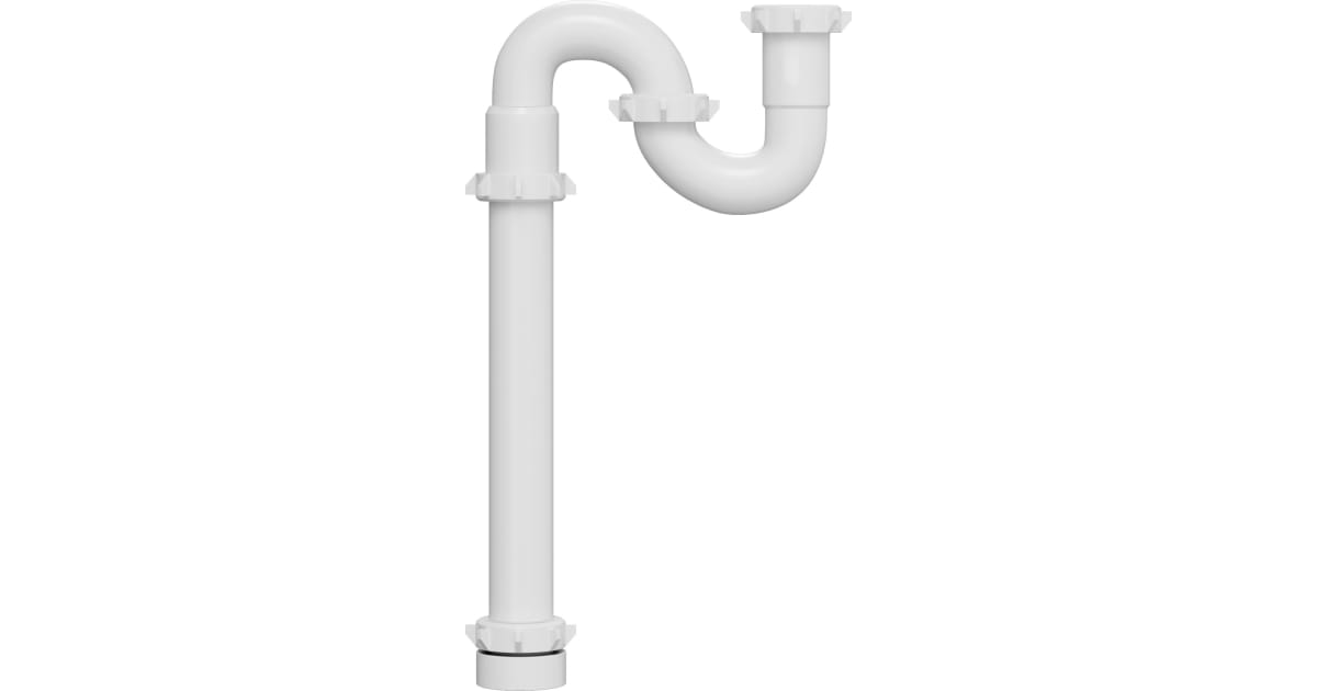PROFLO PFSTP101 7" Plastic S-Trap with Marvel Connections (1-1/2" X 1-1 ...