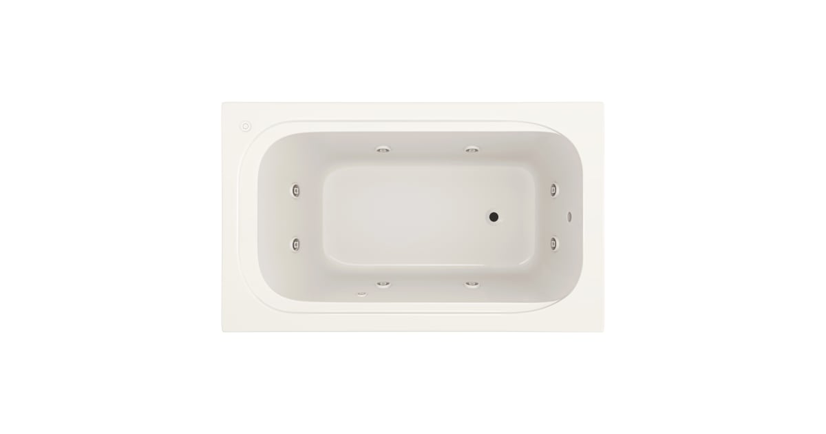 PROFLO PFW6036BS Lansford 60" x 36" Drop In Acrylic Whirlpool Tub with ...