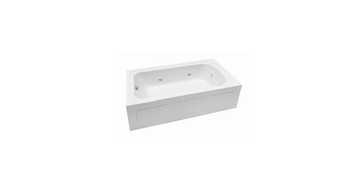 PROFLO PFW7242ARSKBS Plus A 72" x 42" Alcove 8 Jet Whirlpool Bath Tub ...