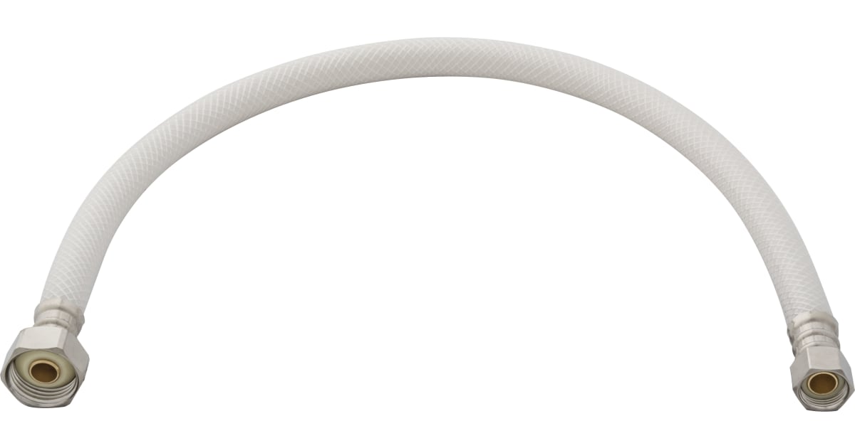 PROFLO PFX146022 3/8" COMP X 1/2" FIP X 12" Stainless Steel and PVC ...