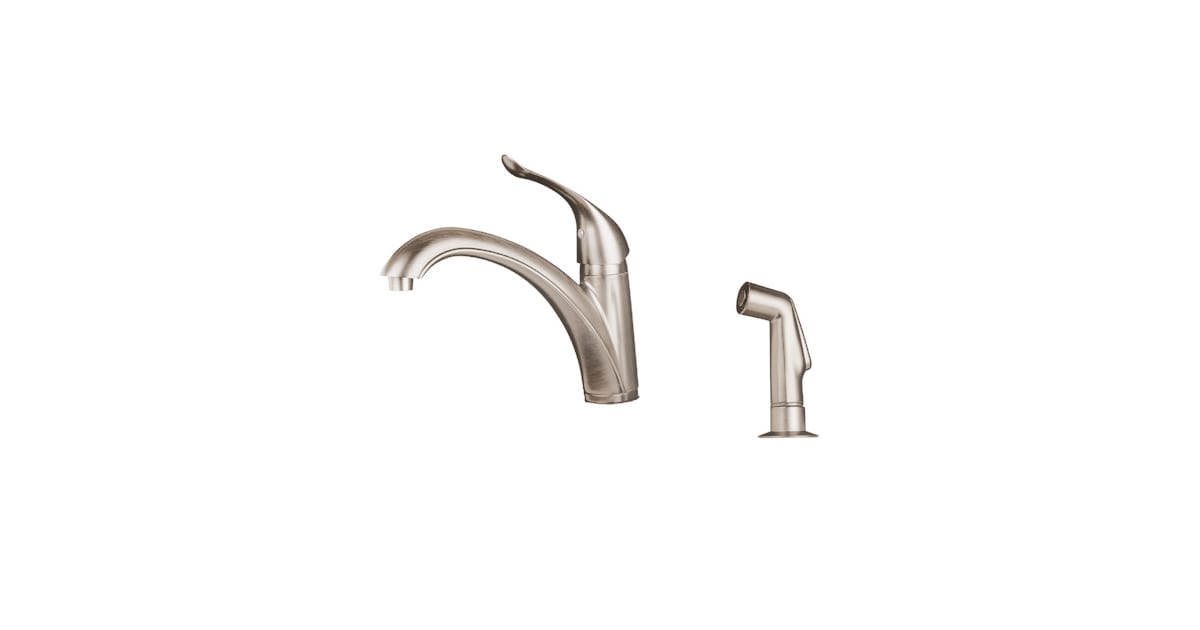 PROFLO PFXC1502BN Single Handle Kitchen Faucet With Side Spray ...