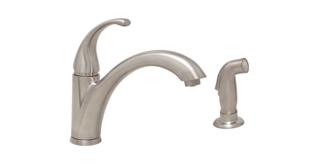 PROFLO PFXC1917ZBN 1.5 GPM Single Hole Kitchen Faucet - Includes Side ...