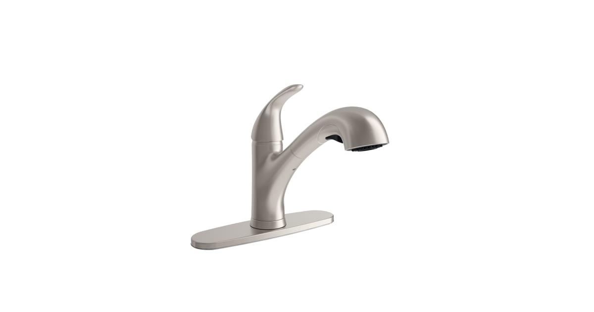 PROFLO PFXC6517ZBN 1.5 GPM Single Hole Pull Out Kitchen Faucet ...
