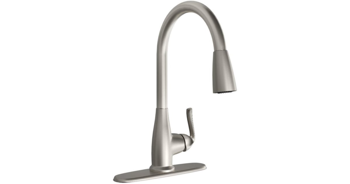PROFLO PFXC8027ZBN Faywood 1.5 GPM Single Hole Pull Down Kitchen Faucet ...