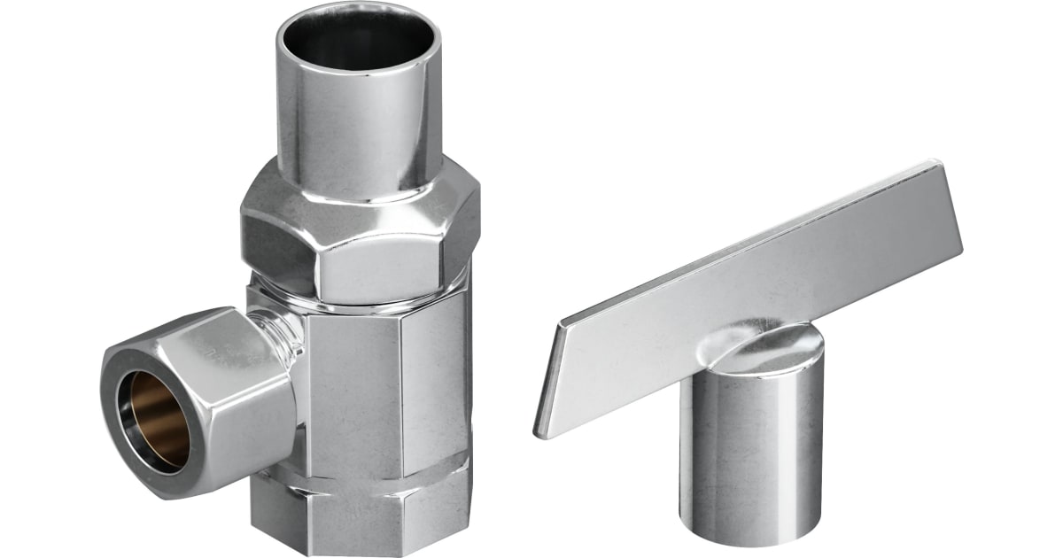 PROFLO PFXCAT32CLK 1/2" x 3/8" Multi Turn Angle Supply Stop with Loose ...