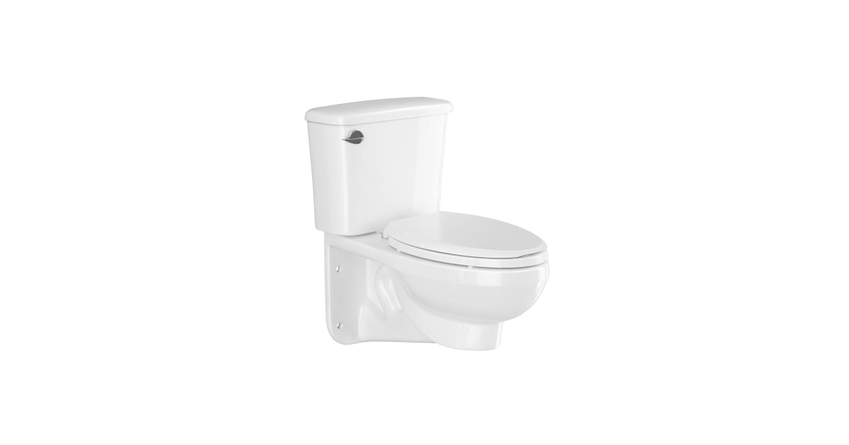 PROFLO PFXXC810HEWH 1.28 GPF Wall Mounted Two Piece Elongated Toilet ...