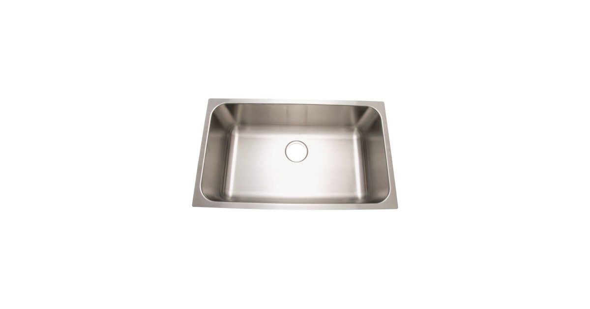 PROFLO PFUS309 30" x 18" Undermount Single Basin Kitchen Sink ...