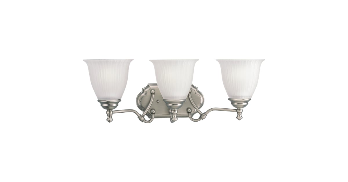 Progress Lighting P2731-81 Renovations Three-Light Bathroom Fixture ...