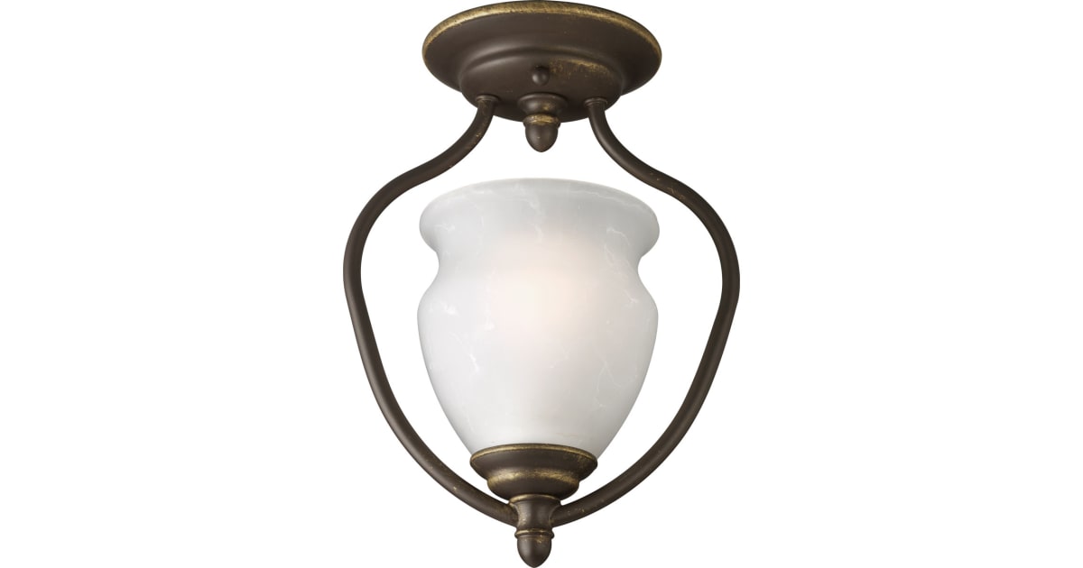 Progress Lighting P3833-20 Richmond Hill 8-1/4" Single-Light Semi-Flush ...