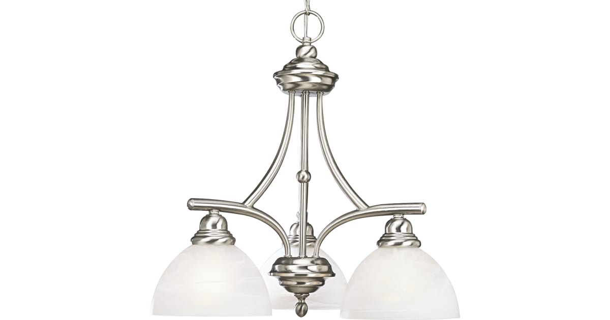 Progress Lighting P4086-09 Glendale Three-Light Single-Tier Chandelier ...