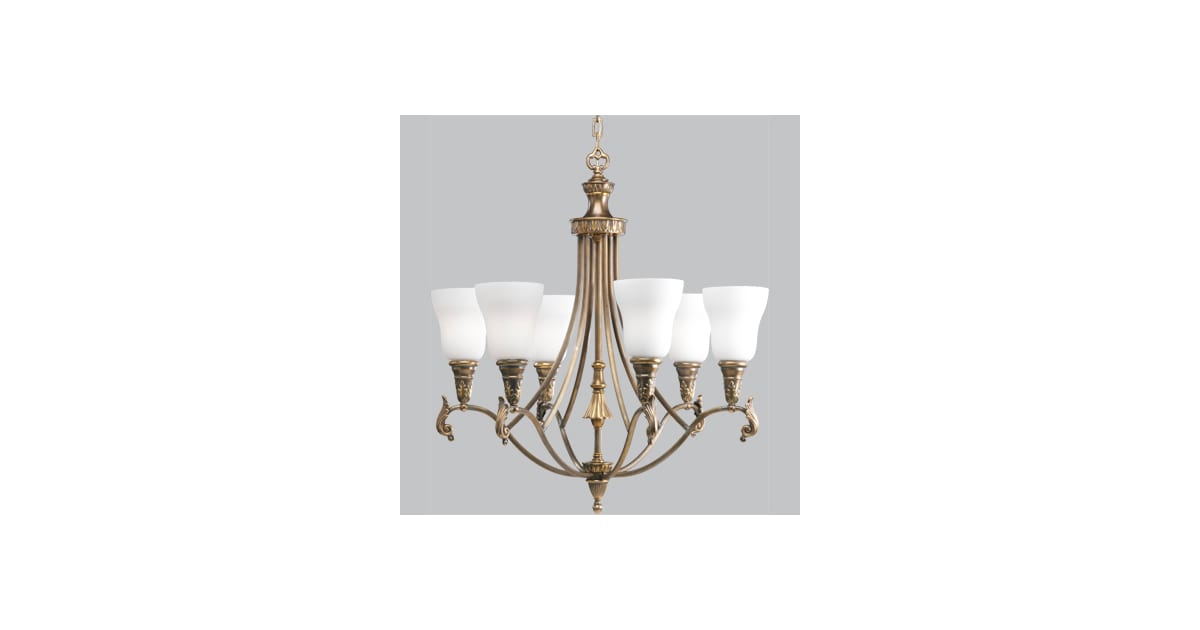 Progress Lighting P4543106 6 Light Up Lighting Chandelier from the ...