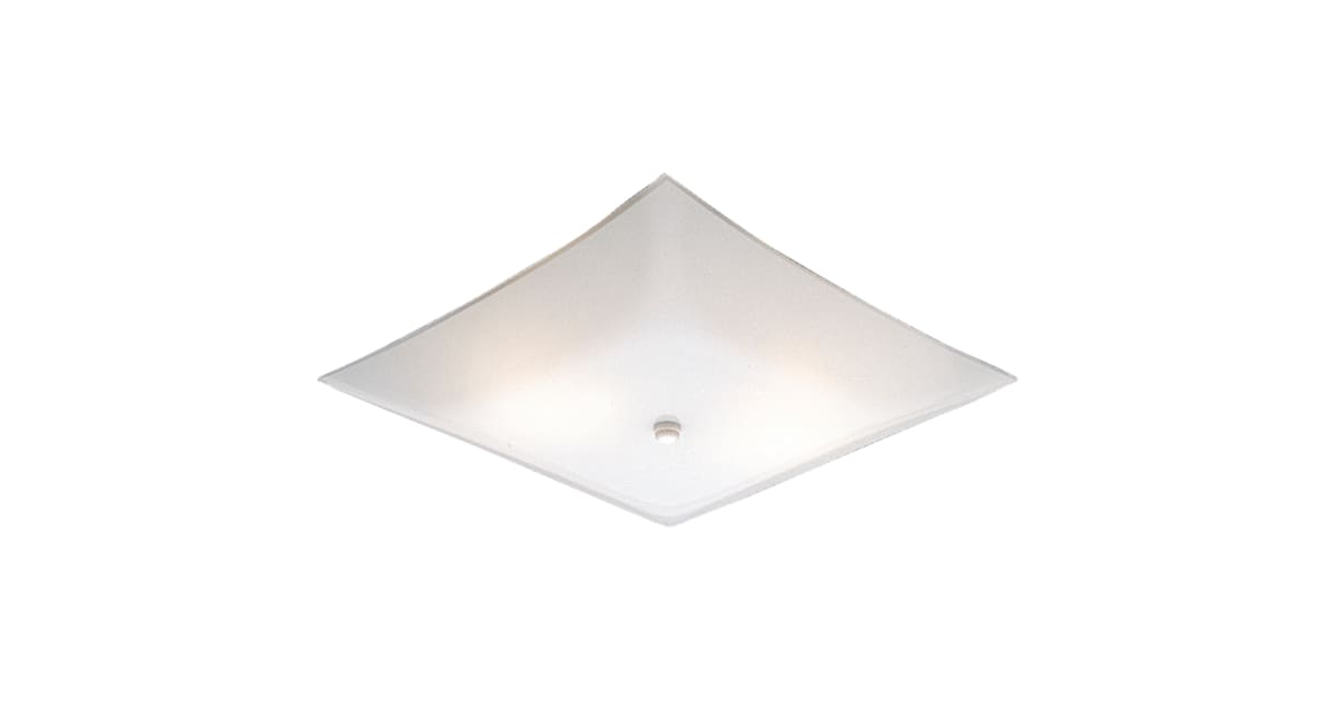 Progress Lighting P4971-30 Square Glass Series 14" Two-Light Semi-Flush ...