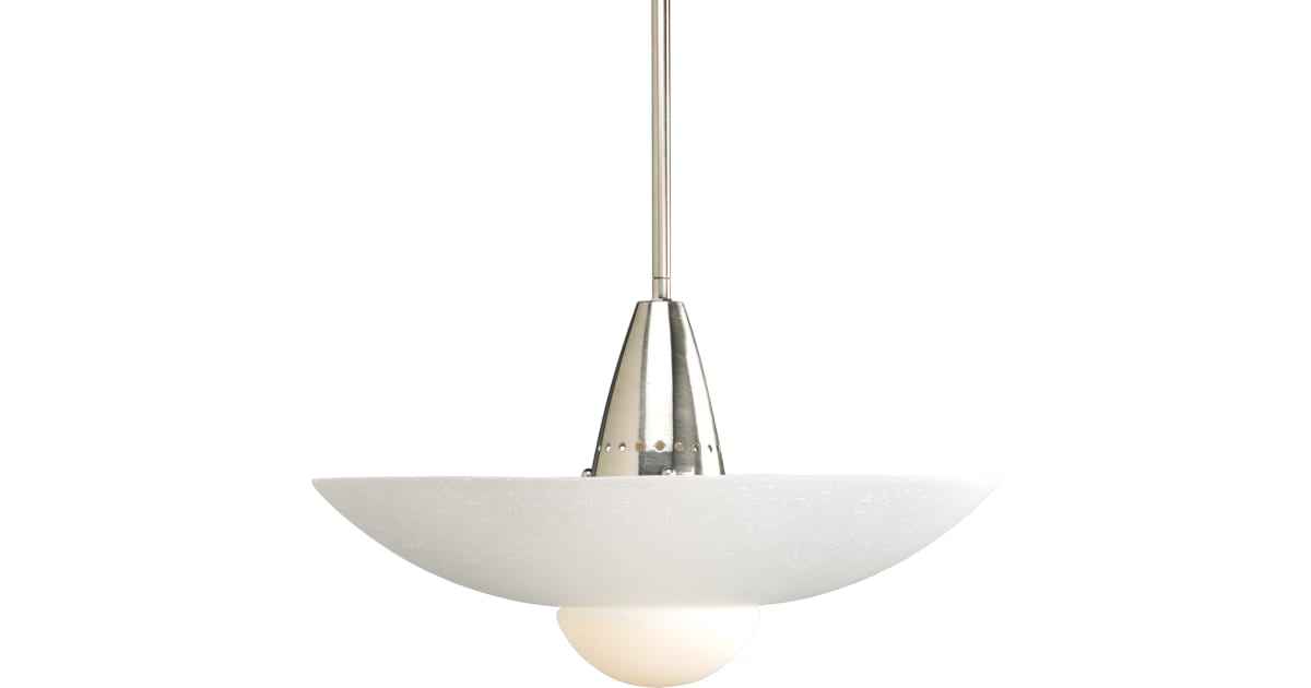 Progress Lighting P5166-09 Single-Light Stem-Hung Inverted Bowl Pendant ...