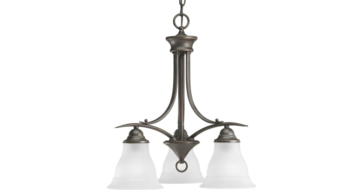 Progress Lighting P4324-20EBWB Trinity Three-Light Single-Tier Mini Chandelier with Down ...