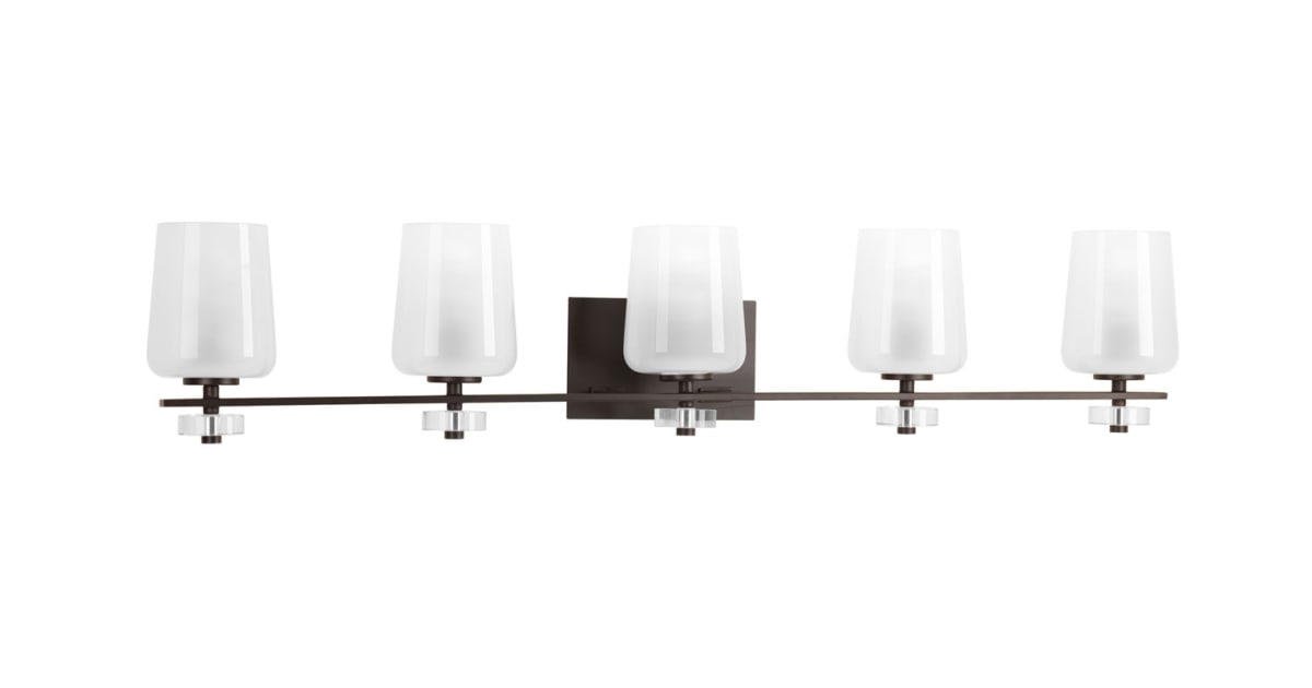 Progress Lighting P3105-20 Indulge 5 Light 43.5"W Bathroom Vanity Light ...