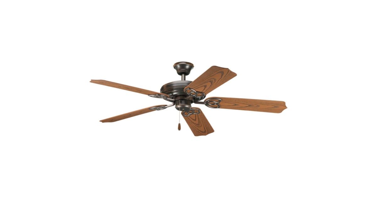 Progress Lighting P2502-20 Patio 52" 5 Blade Indoor / Outdoor Ceiling ...
