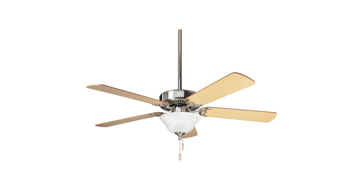 Progress Lighting P2522-09 Builder 52" 5 Blade Ceiling Fan - Blades and ...