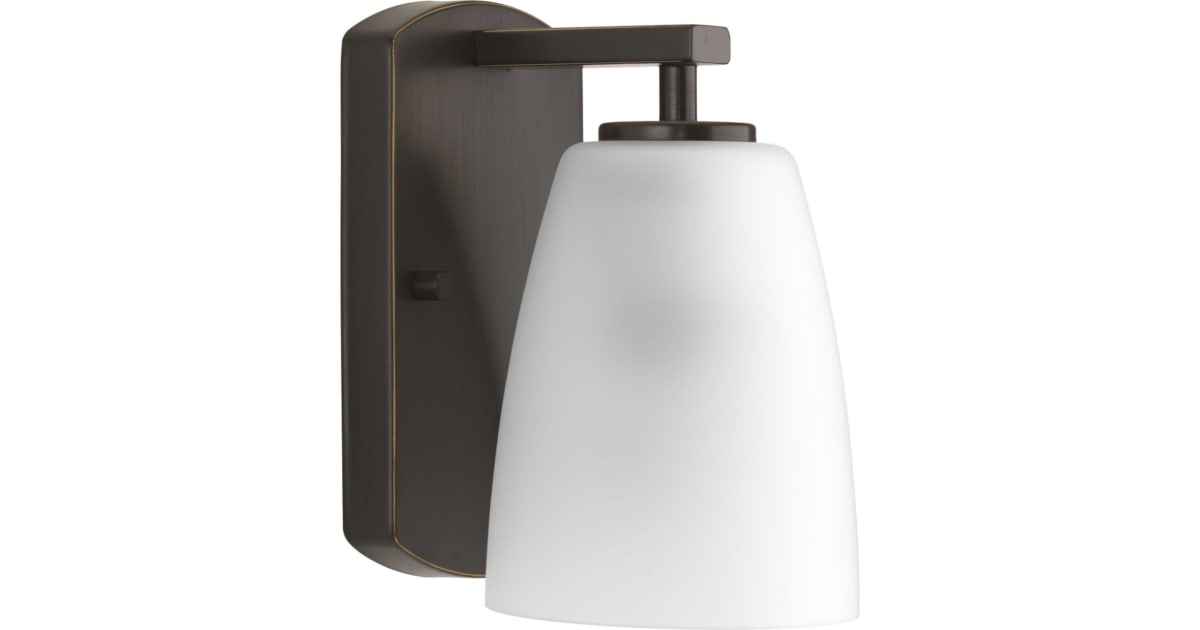 Progress Lighting P300131-020 Leap Single Light 5" Wide Bathroom Sconce ...