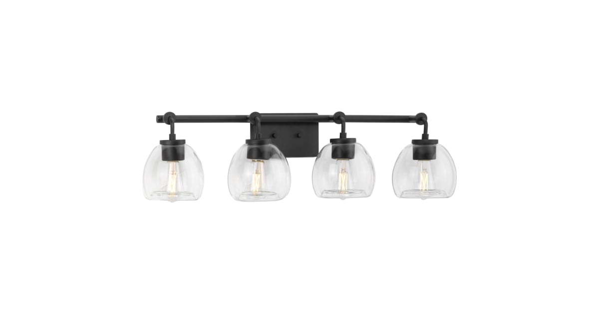 Progress Lighting P300348-143 Caisson 4 Light 8" Wide Bathroom Vanity ...