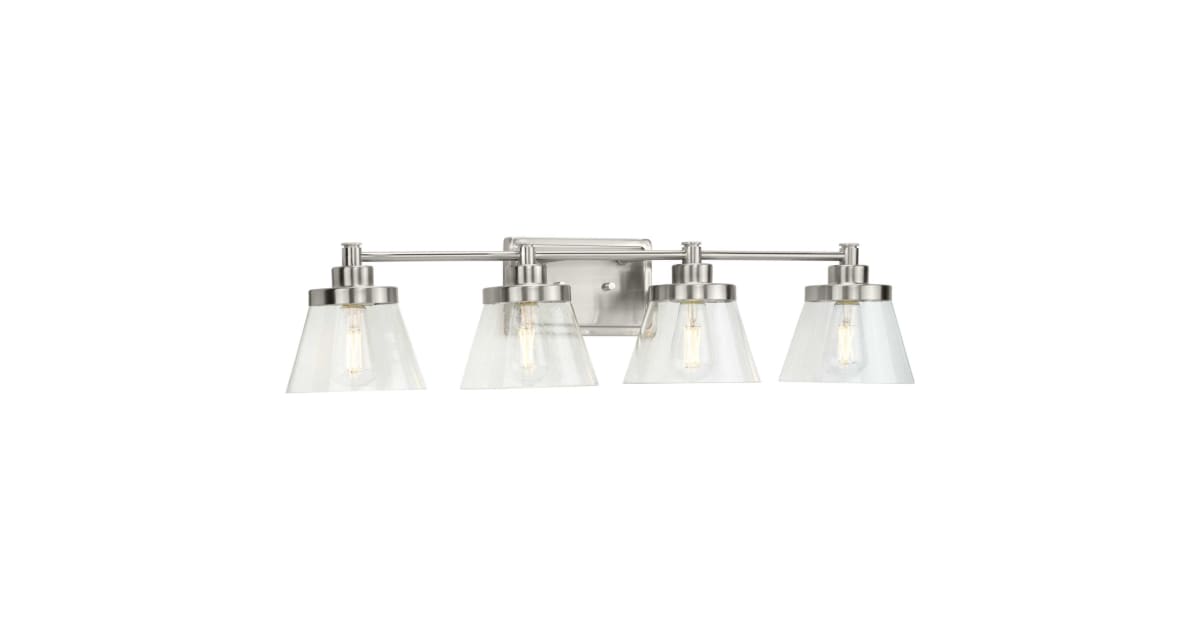 Progress Lighting P300351-009 Hinton 4 Light 34" Wide Bathroom Vanity ...