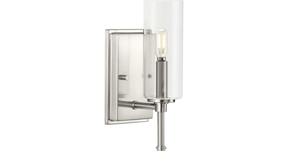 Progress Lighting P300356-009 Elara 12" Tall Bathroom Sconce with Clear ...