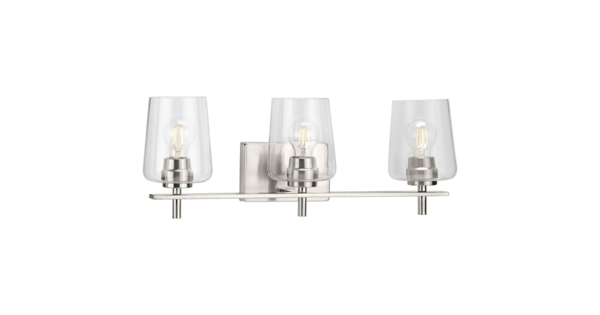 Progress Lighting P300362-009 Calais 3 Light 24" Wide Bathroom Vanity ...