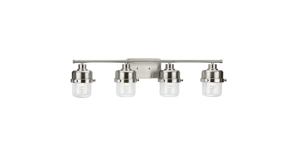 Progress Lighting P300425-009 Beckner 4 Light 6" Wide Vanity Light ...