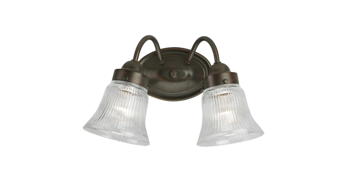 Progress Lighting P3288-20 Economy Fluted Glass Series Two-Light ...