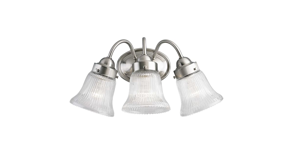Progress Lighting P3289-09 Economy Fluted Glass Series Three-Light ...