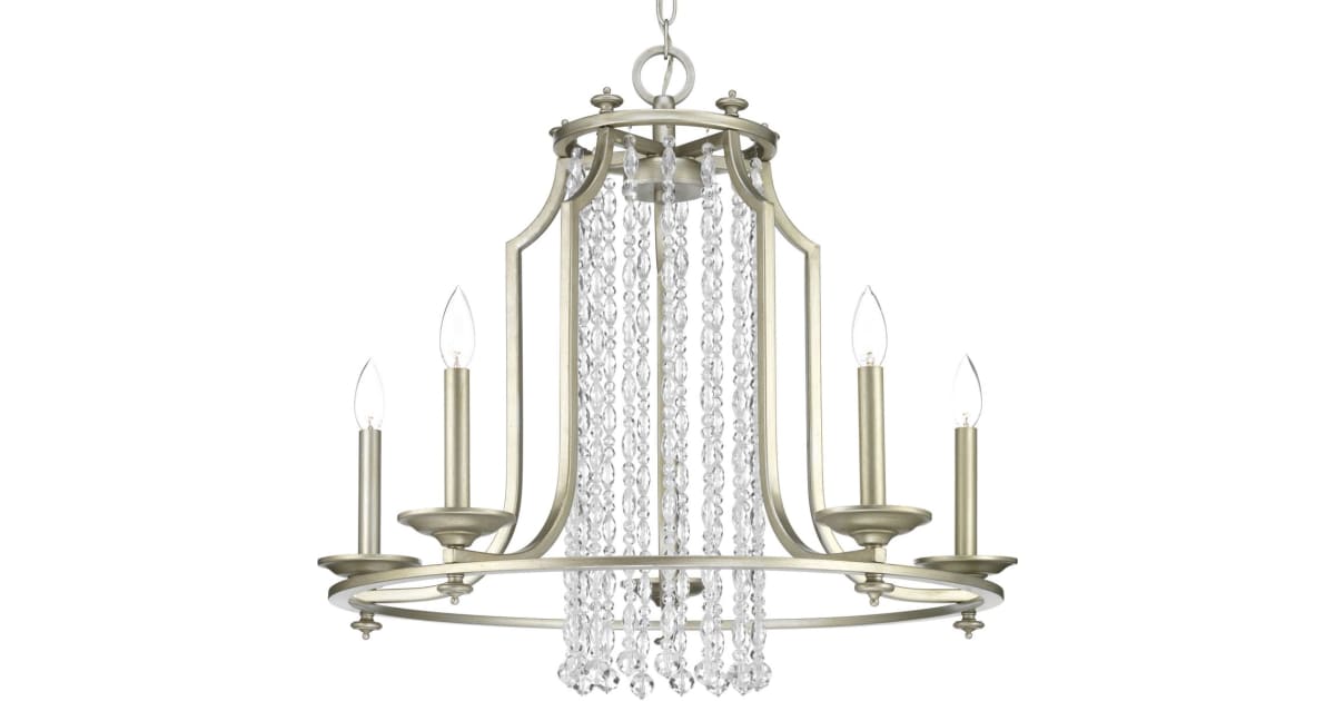 Progress Lighting P400078-134 Desiree 5 Light 28" Wide Crystal ...