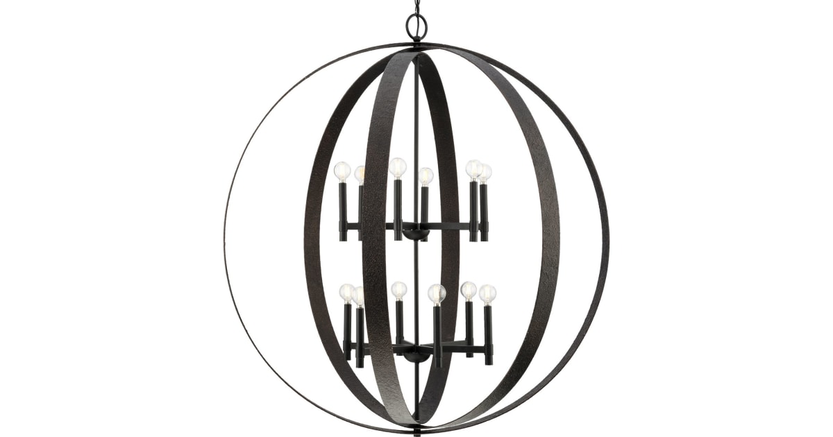 Progress Lighting P400409-31M Allegheny 12 Light 43" Wide Globe ...