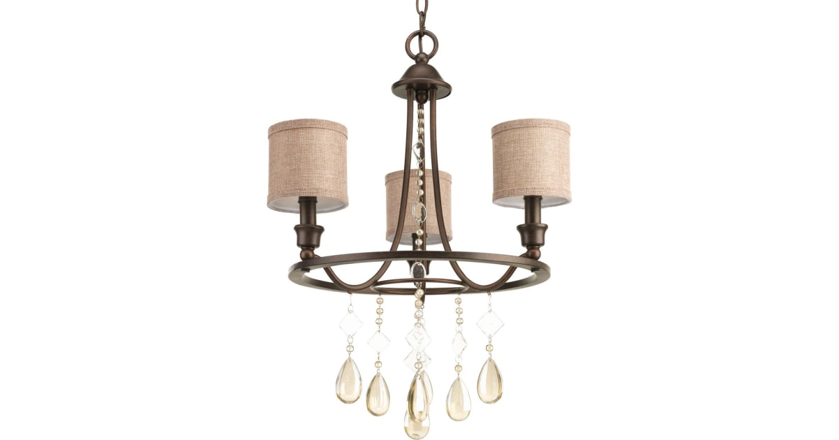 Progress Lighting P4803-72 Flourish 3 Light 18" Wide Chandelier | Ferguson Home