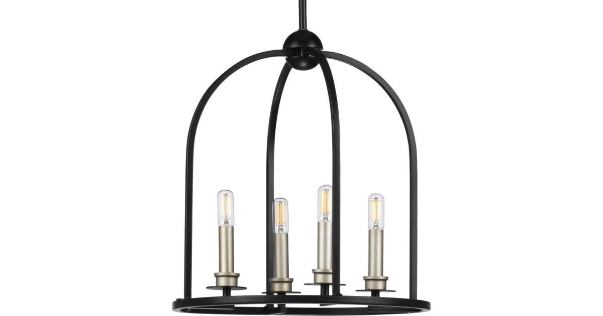 Progress Lighting P500121-031 Seneca 4 Light 15" Wide Chandelier ...
