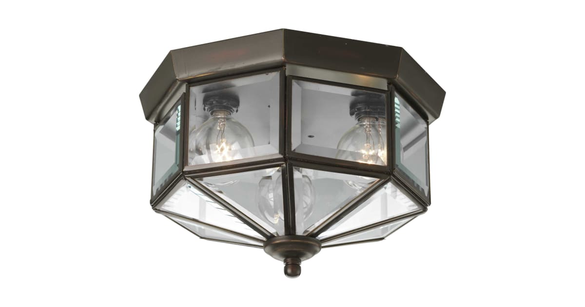 Progress Lighting P5788-20 3 Light Flush Mount Outdoor Ceiling Fixture ...