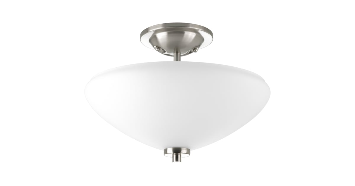 Progress Lighting P3550-09 Rave 13-1/4" Two-Light Semi-Flush Mount ...