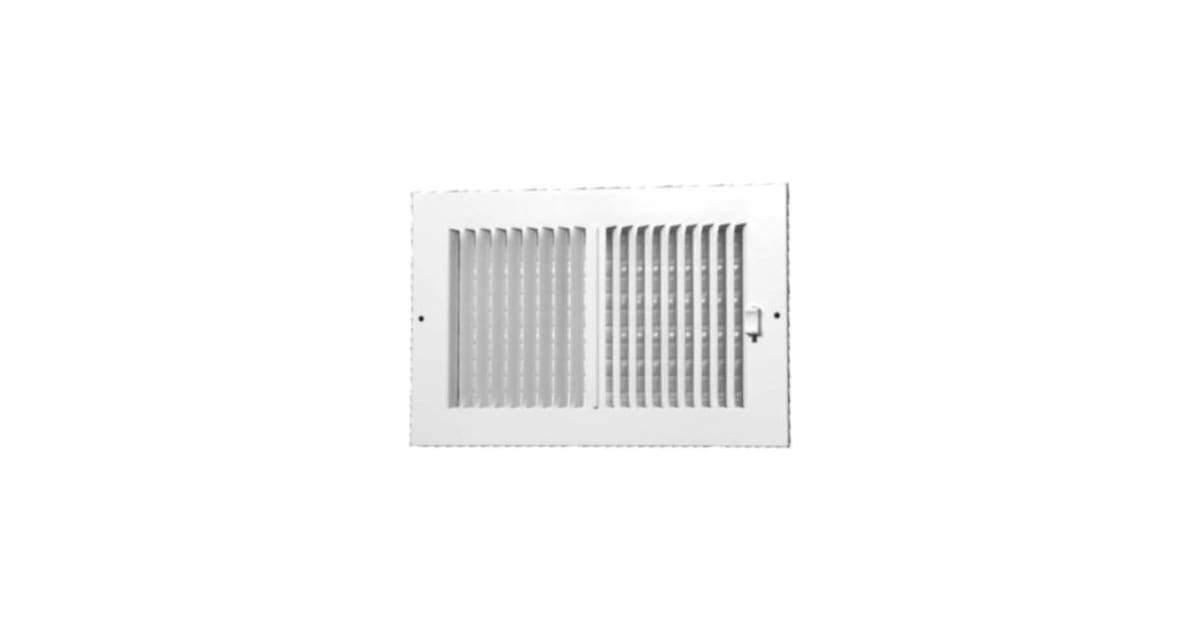 ProSelect PS2W3W1212 12" x 12" Duct Connection - Steel Two-Way Sidewall ...